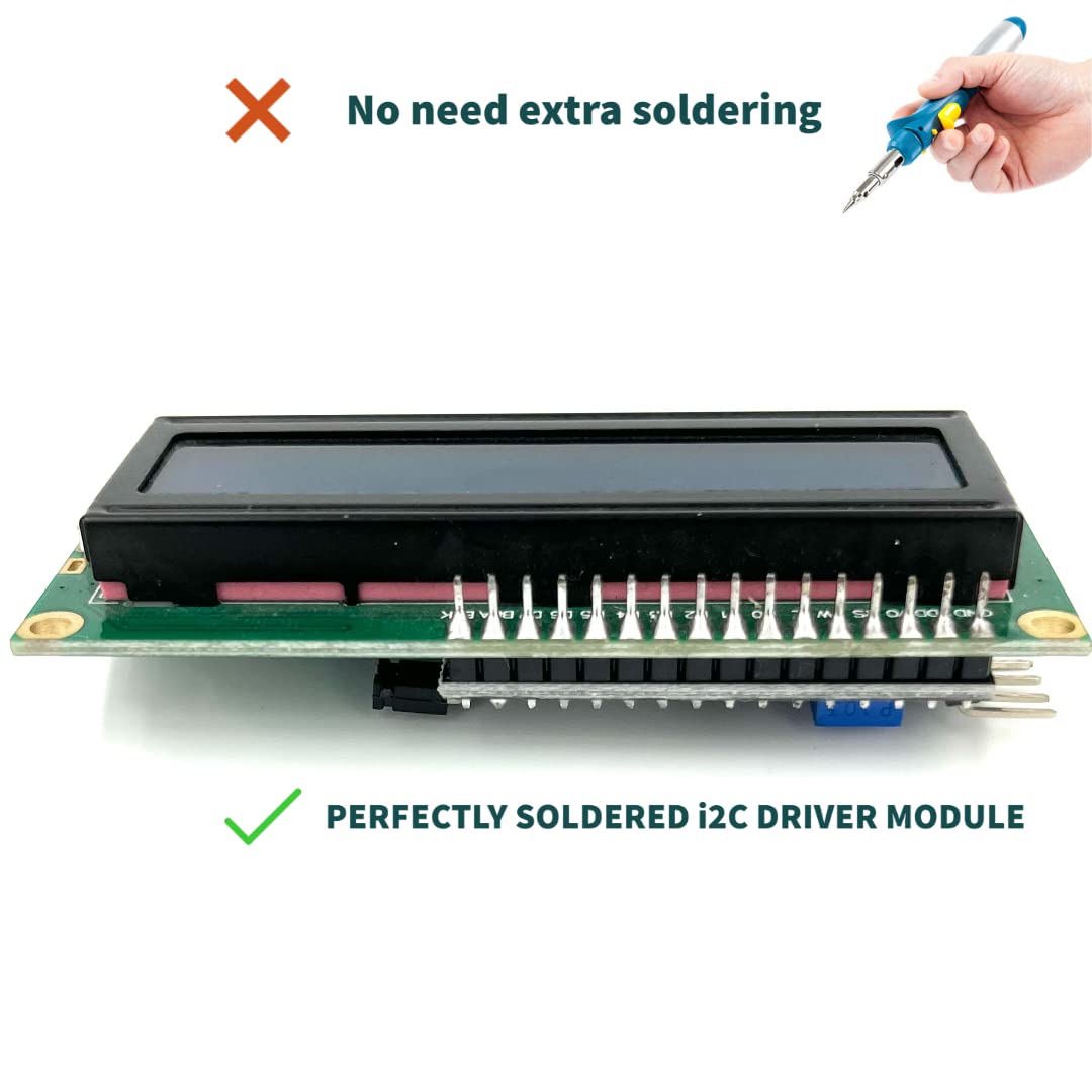 Buy PAGALCODER | 16x2 LCD Display with I2C Module | Compatatable with Arduno UNO, MEGA, Nanao ...