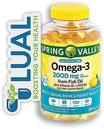 Amazon.com: Spring Valley Omega-3 from Fish Oil 2000 mg, Eye, Brain ...