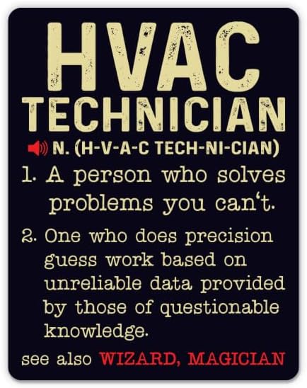 Amazon.com - HVAC Technician Funny Definition Stickers - 2 Pack ...