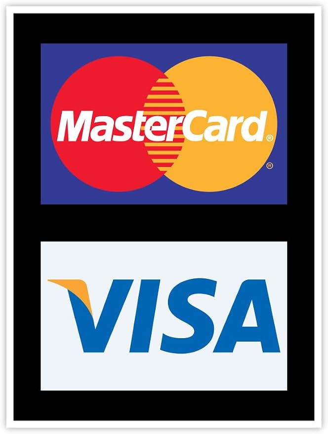 Amazon.com - Master Card Visa Sticker Decal 4" x 5"
