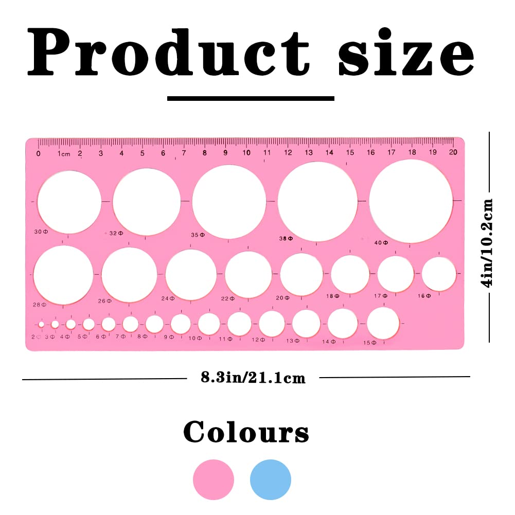 Snapklik.com : 2 Pcs Circle Templates Geometric Drawing Template ...