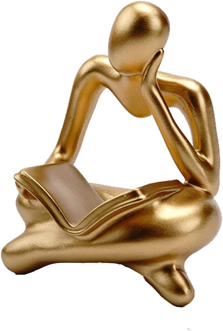 Amazon.com: Edlike Thinker Statue Decor, Modern Abstract Reading Art ...