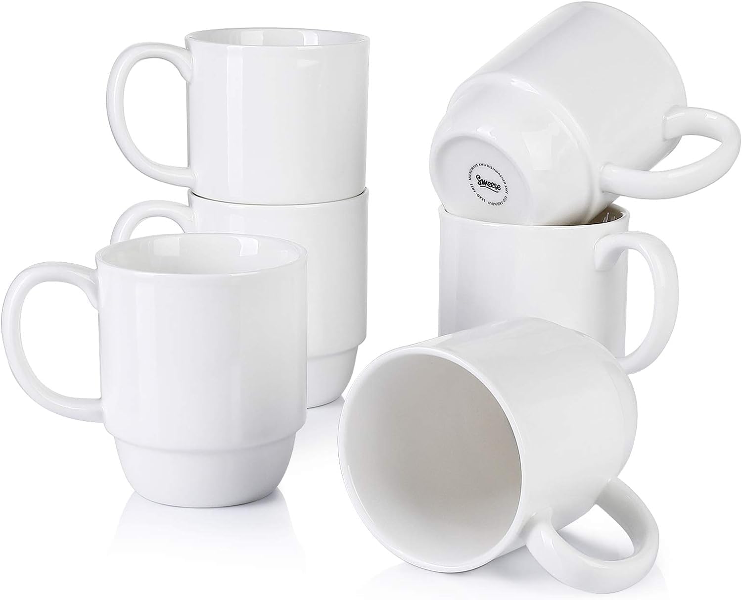 Amazon.com: Sweese 21 Oz Large Coffee Mug, Porcelain Stackable Coffee ...