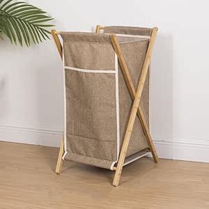 Amazon.com: Collapsible Folding Clothes Basket Storage with Removable ...