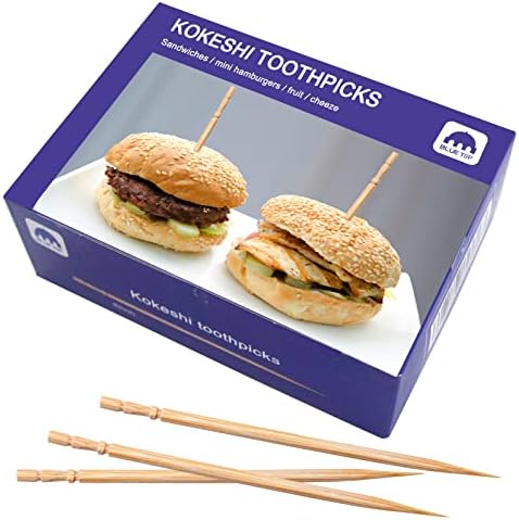 Amazon.com | BLUE TOP Wood Frill Picks Toothpicks 4 Inch Value Pack ...
