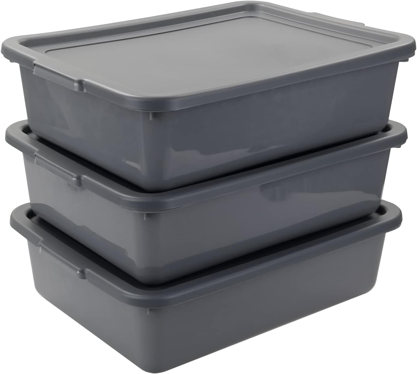 Amazon.com: Parlynies 13 L Commercial Bus Tubs with Lid, 3-Pack Plastic ...