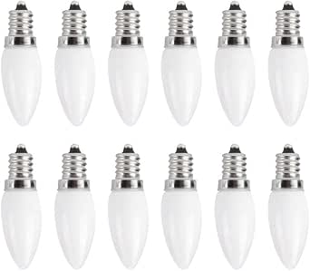 Dioche E12 Bulbs, 10Pcs E12 LED Candle Lightbulb, Mini LED Candelabra ...