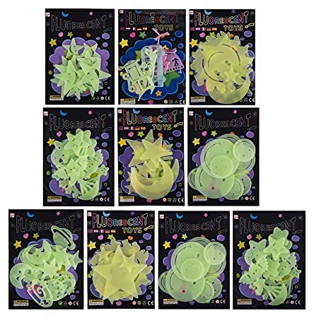 Trisha's Dark Radium Wall Stickers for Kids Bedroom, Room Ceiling and ...