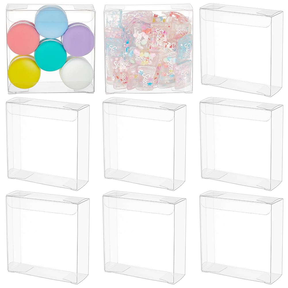 Amazon.com: BENECREAT 20Pcs Clear Gift Boxes, 3.5x3.5x1.2inch PVC ...