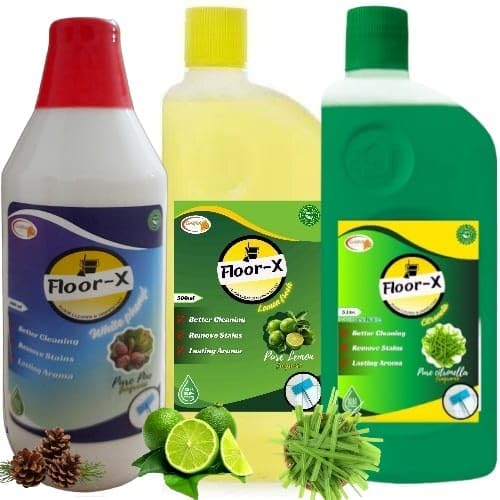 Floor -X- Floor Cleaner Liquid | Lemon Fragrance, citronella & White ...