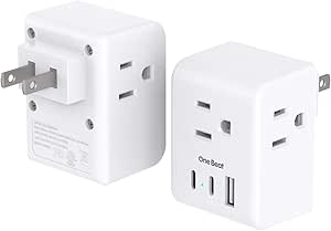 Amazon.com: 2 Pack US to Japan Plug Adapter, 2 Prong to 3 Prong Outlet Adapter with 3 Outlets 3 ...