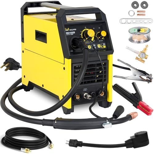 Weldpro 155A MIG Welder, 4 in 1 Welding Machine，Flux Core MIG/Gas MIG ...