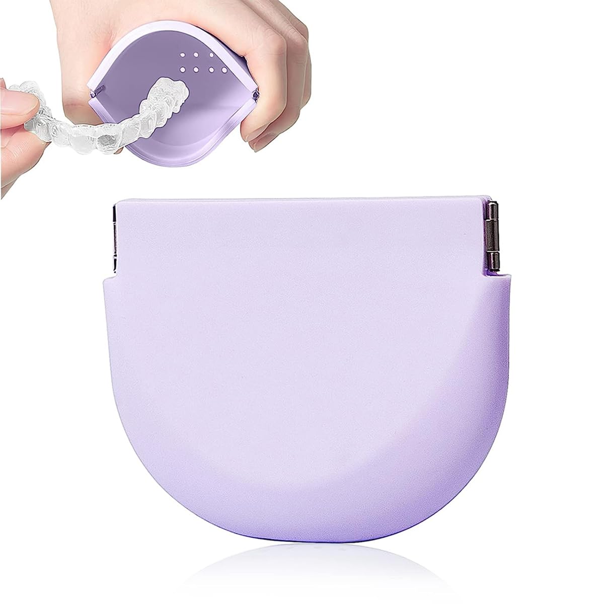 HANNEA® Silicone Retainer Case, Upgraded Denture Case with Vent Holes ...