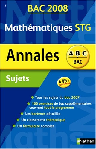 Amazon.com: Mathématiques STG : Sujets: 9782091874555: Various: Books