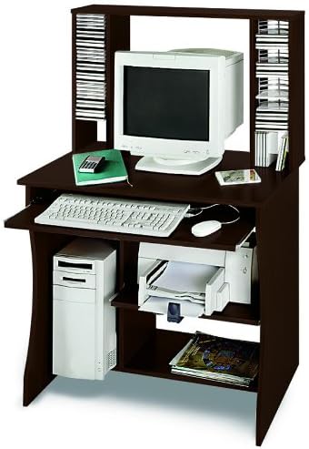 Mobile Porta pc Computer scrivania in Kit Legno wengé PC5204 L90h134p55 ...