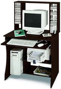 Mobile Porta pc Computer scrivania in Kit Legno wengé PC5204 L90h134p55 ...