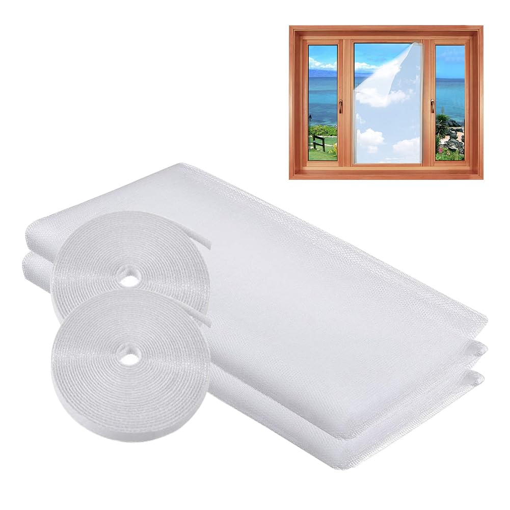 MOEGFY Window Screen Mosquito Netting,2 Pack Fly Screen Window DIY Self ...