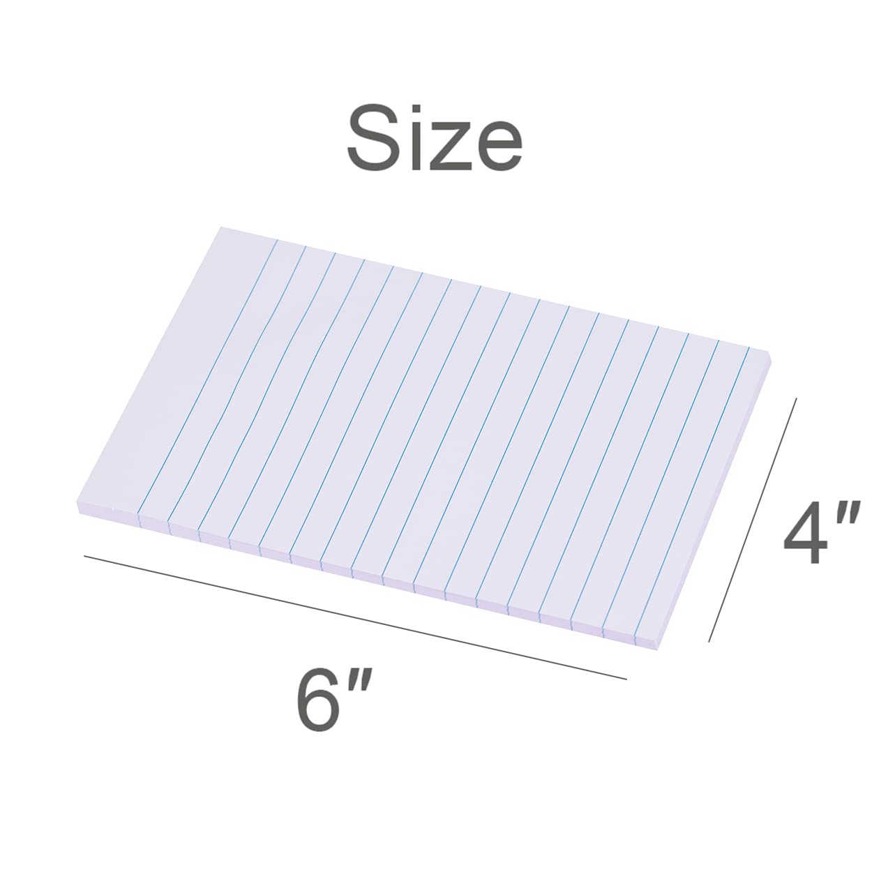 Snapklik.com : Vanpad Lined Sticky Notes 4X6 In Light Purple Pink Ruled ...