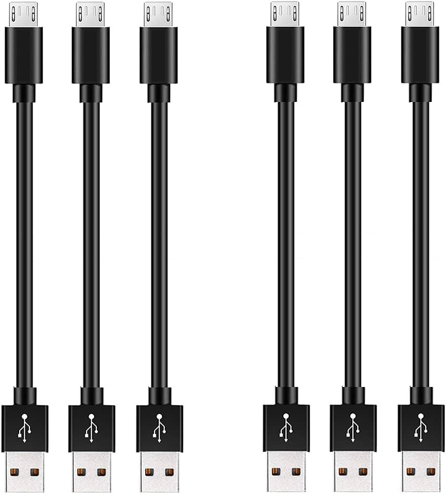 Amazon.com: 6 inch Short Fast Charging Cord, 5 Pack Durable USB A to ...
