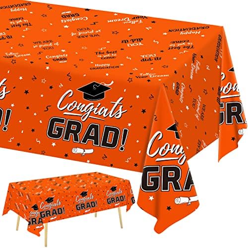 Amazon.com: 3 Pcs Graduation Party Tablecloths Congrats Grad Theme ...