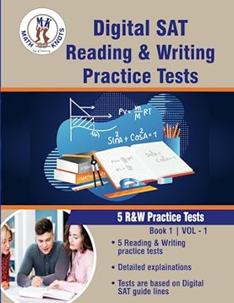 Digital SAT , Reading and Writing 5 Full length Practice tests: With ...