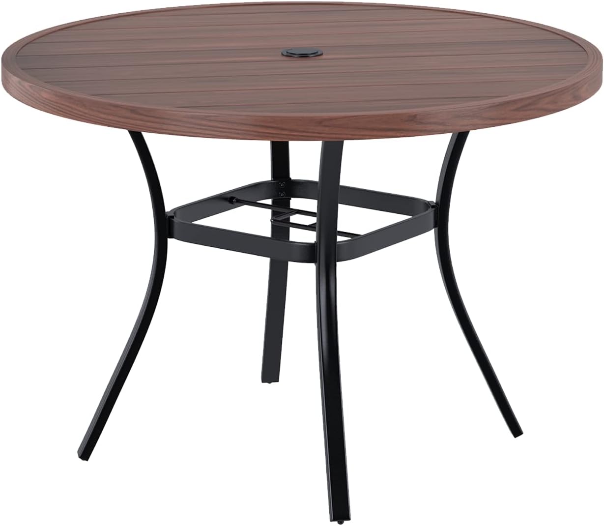 Amazon.com : Eucalyptus 43 Inch Round Folding Deck Table : Patio Dining ...