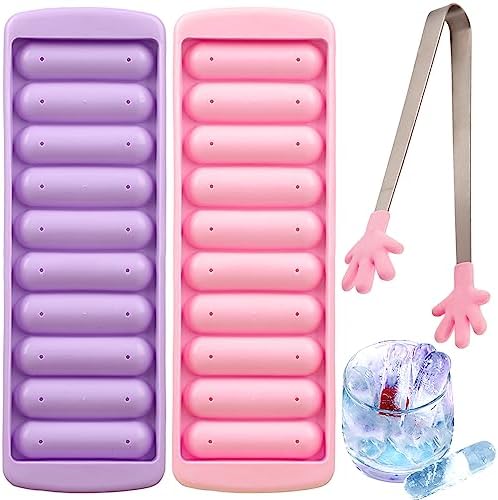 BDSHUNBF 2 Pieces Ice Cube Trays, Easy-Release Bottle Ice Stick Trays ...