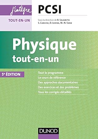 Amazon.fr - Physique PCSI - Tout-en-un - 5e éd. - Sanz, Marie-Noëlle ...
