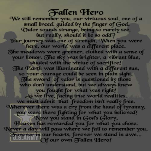 Fallen Hero: Military Funeral Guest Book, 8.5x8.5 Memorial Guestbook ...