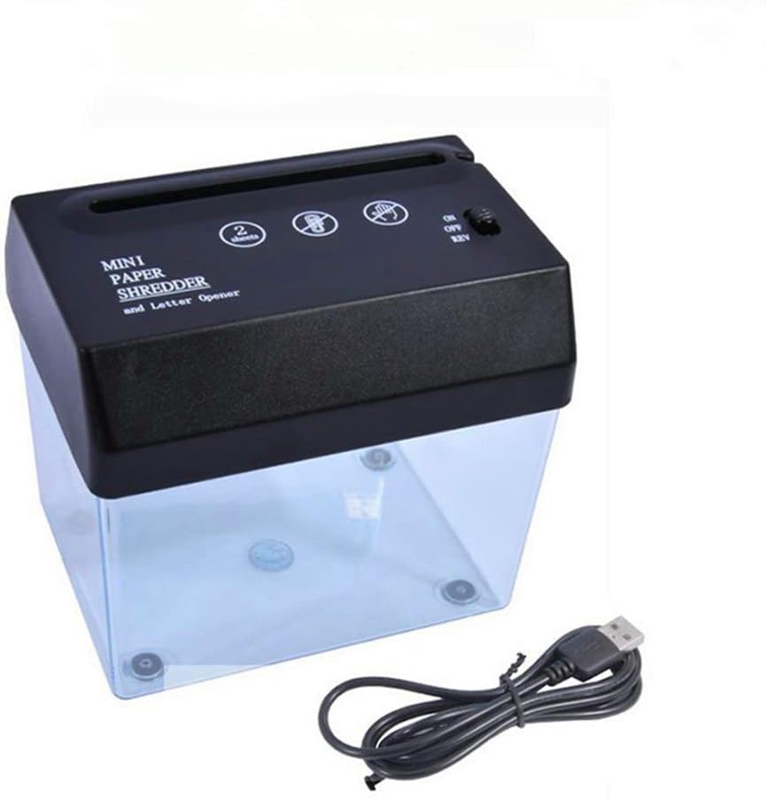 Amazon.com : USB Paper Shredder A6 Paper Cutter with Letter Opener Mini ...