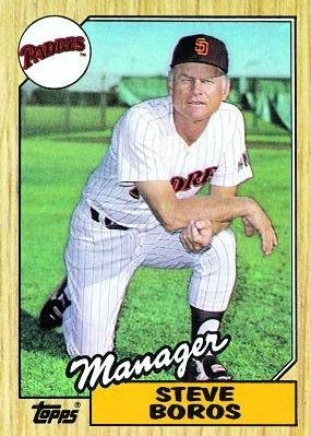 Amazon.com: 1987 Topps #143 Steve Boros MG - San Diego Padres (Manager ...