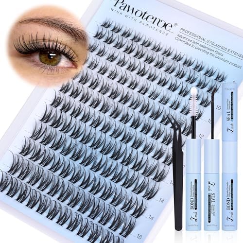 Amazon.com: Pawotence Lash Clusters Kit Wispy Eyelash Clusters 8-16mm ...