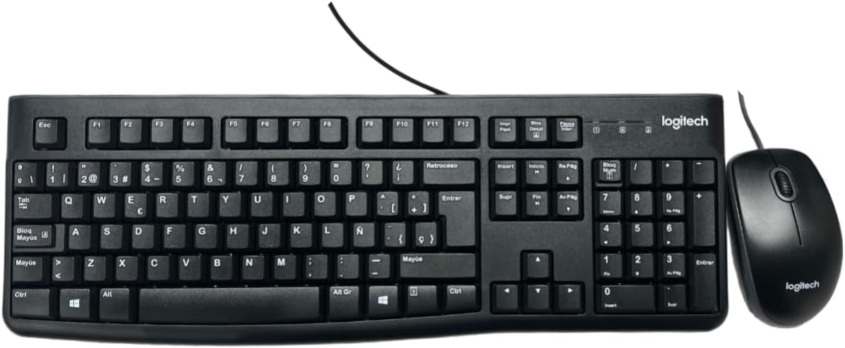 Amazon.com: Logitech MK120 Wired Desktop Set, Keyboard/Mouse, USB ...