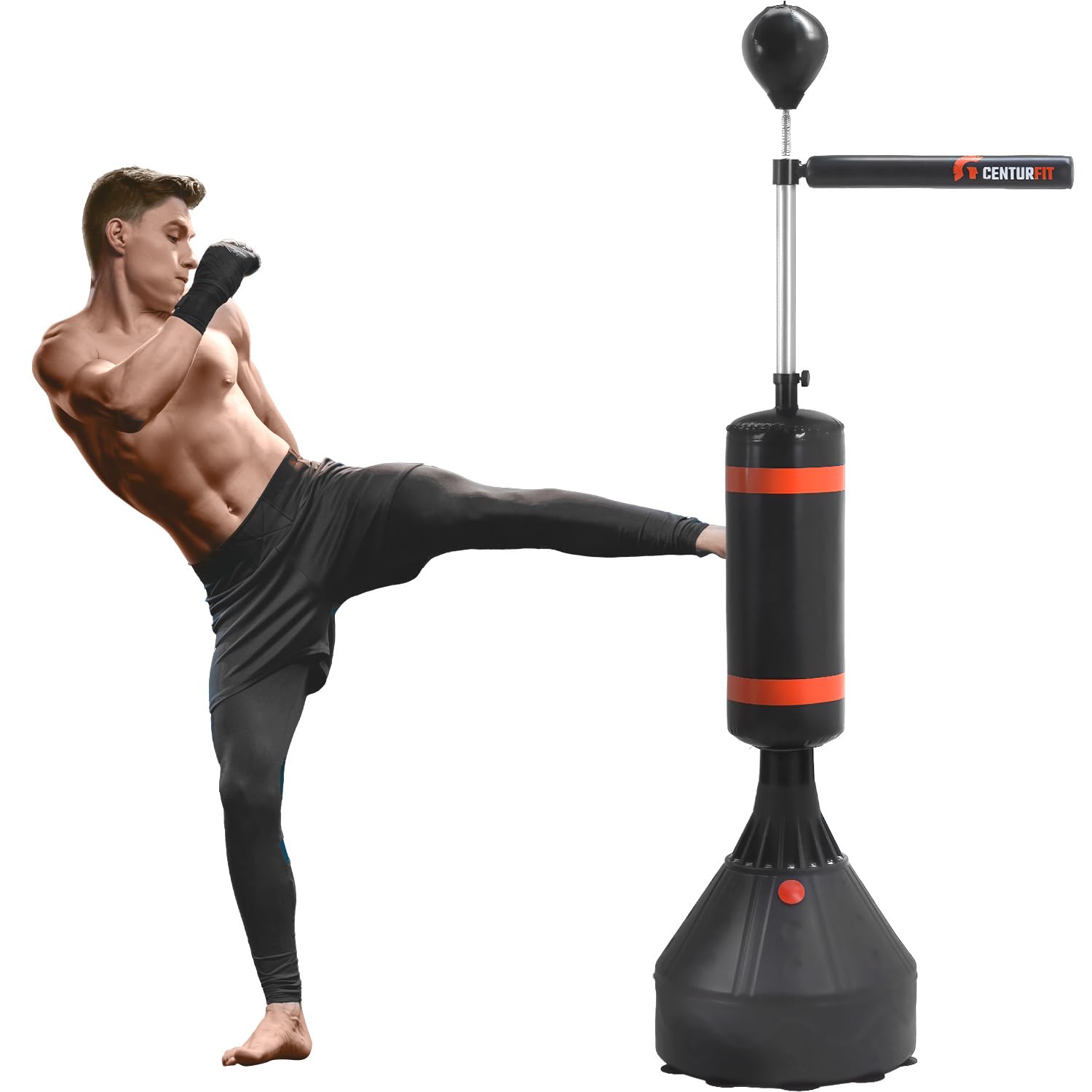 CENTURFIT Costal de Box con Base Rellenable 60 Kg Brazo Giratorio 360 ...