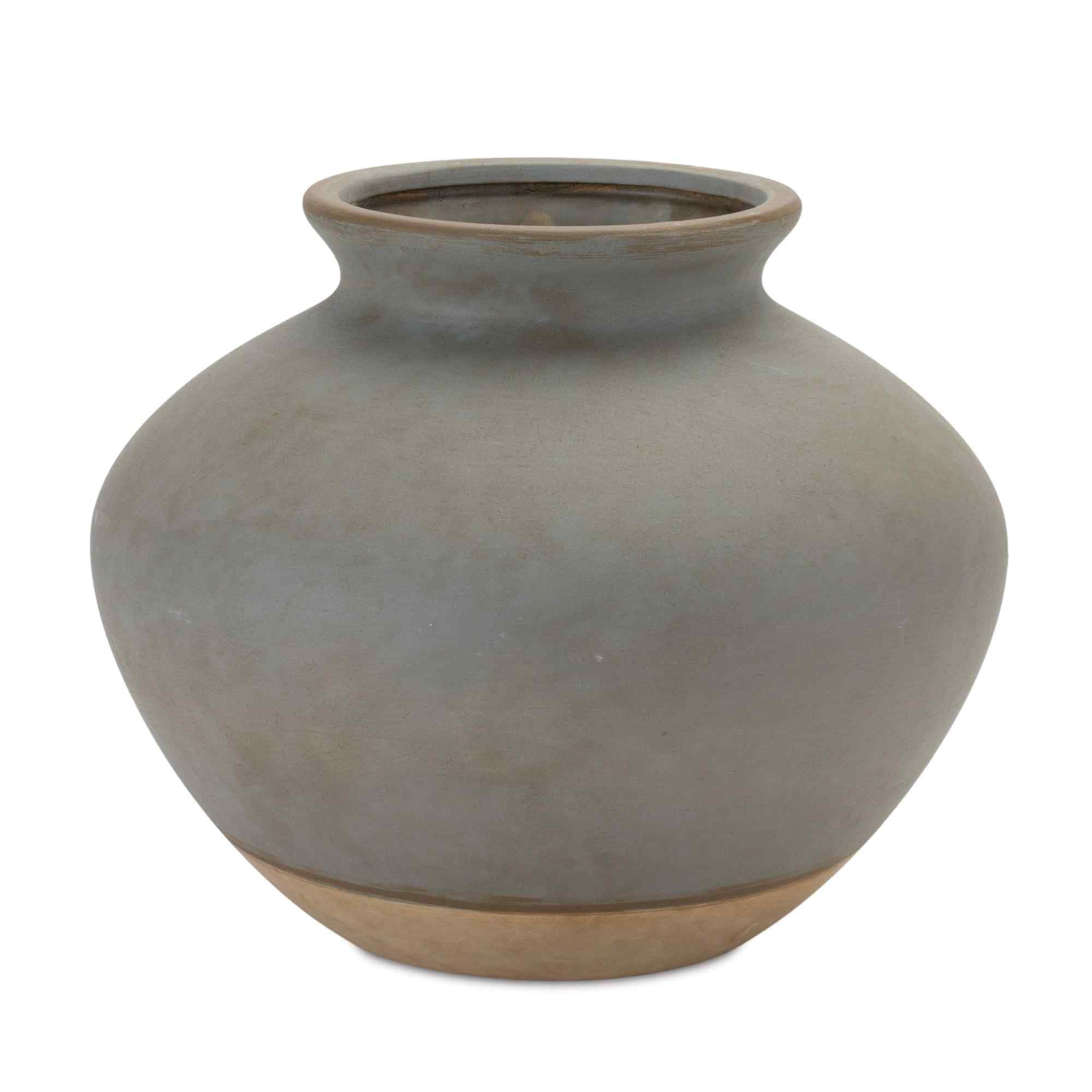 Amazon.com: Melrose Urn Shaped Ceramic Vase - 9" - Gray and Beige ...