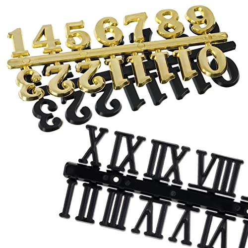 ueslwser 6 Piece DIY Clock Numerals Kit Including Arabic and Roman ...