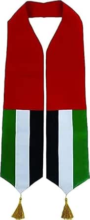 UAE National Day Flag Scarf 157x15cm, white: Buy Online at Best Price ...