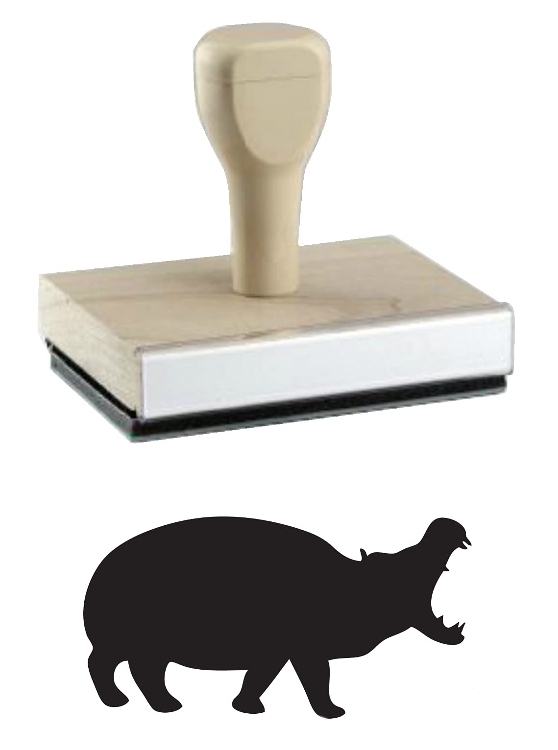 Hippo Heart Rubber Stamps