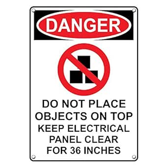 Amazon.com: Weatherproof Plastic Vertical OSHA Danger Do Not Place ...