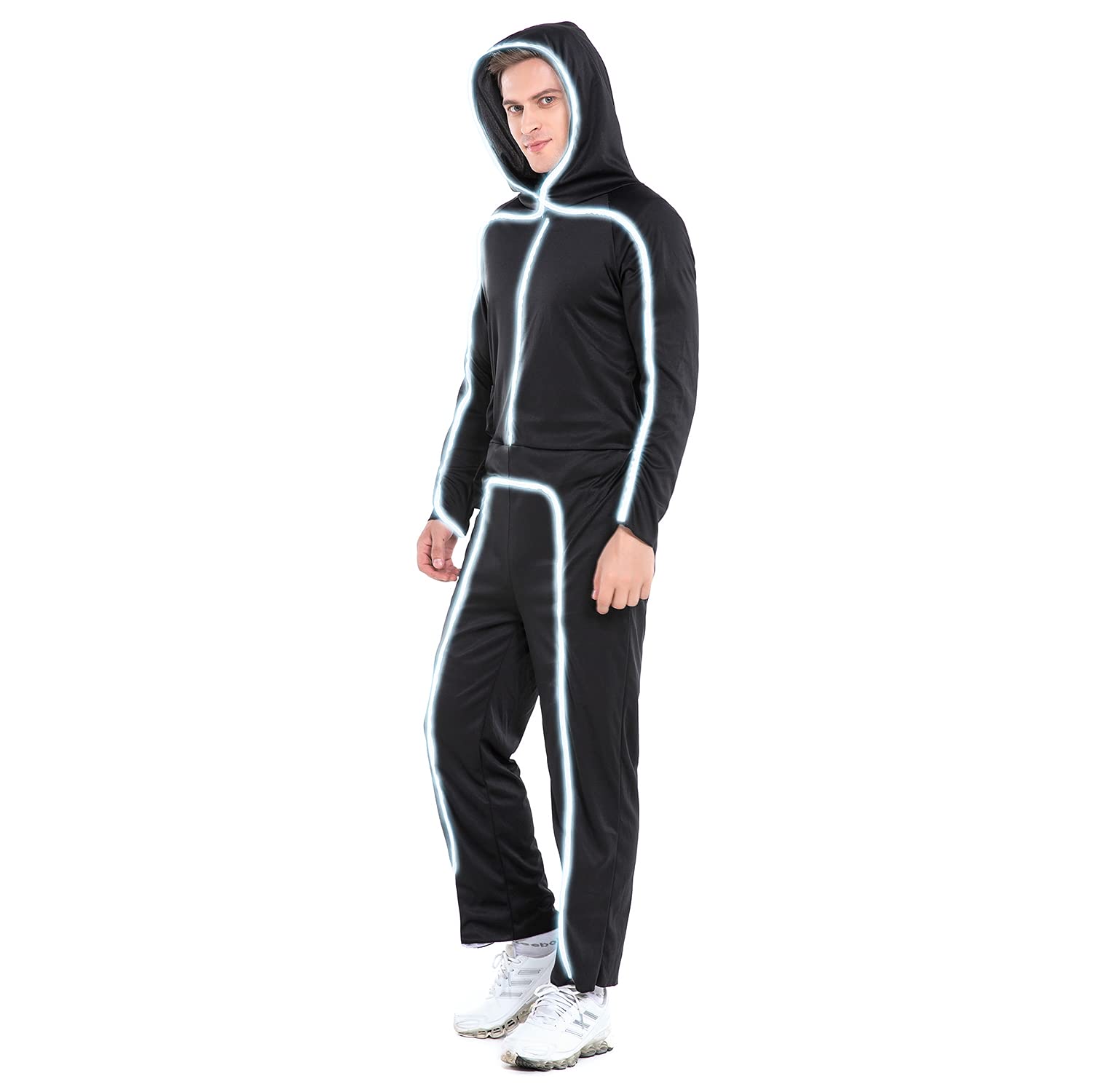 Snapklik.com : Light Up Stick Figure Costume Adult, Halloween Led Stick ...