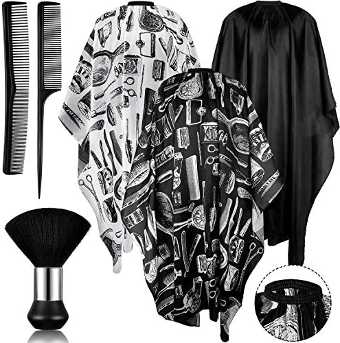 Amazon.com: 6 Pieces Salon Barber Capes Set Men Capes for Hair Stylist ...
