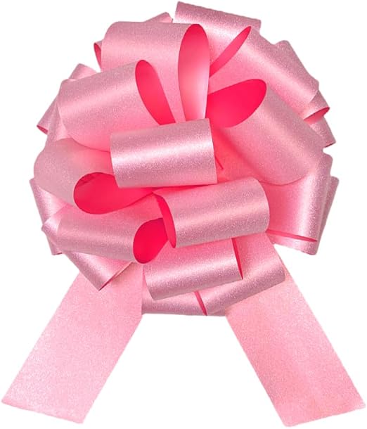 Amazon.com: 16" Large Pink Bow,1pcs Glitter Big Gift Bow Big Bow for ...