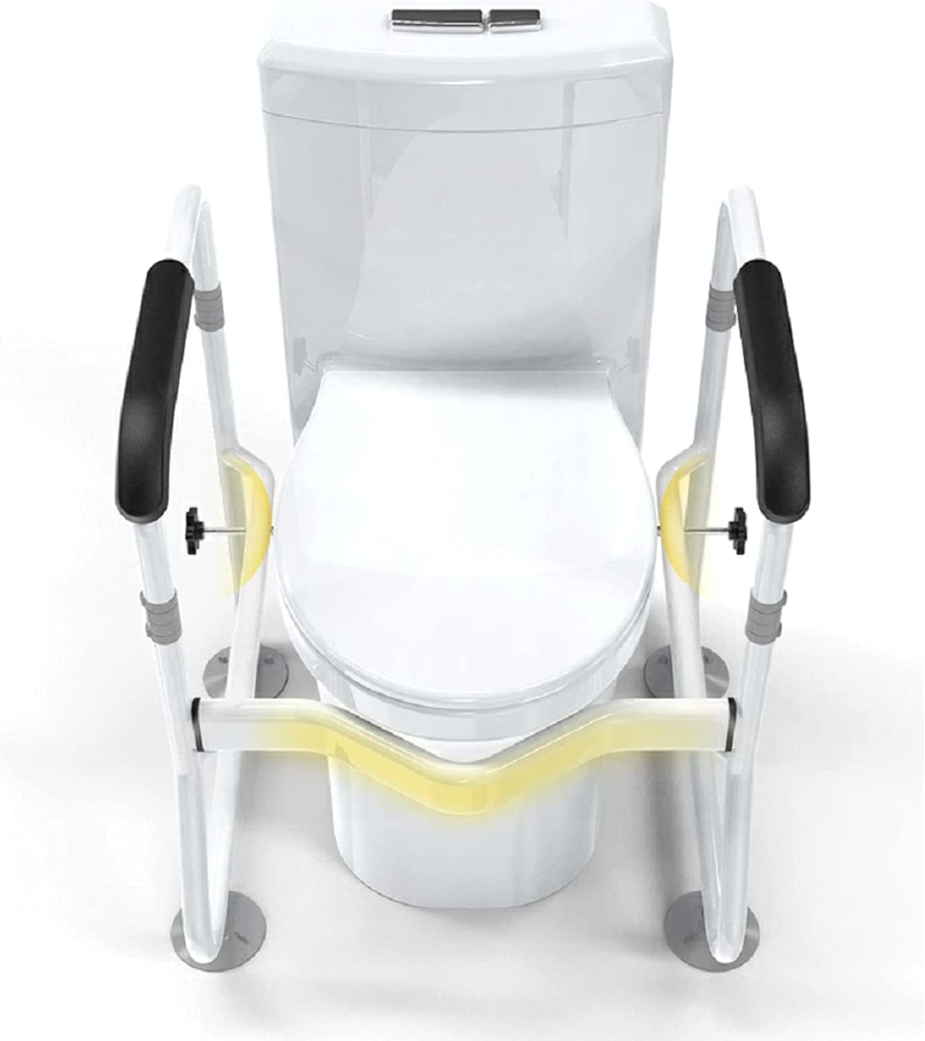 Amazon | トイレ用手すり 補助手すり トイレ用アーム 介護 立ち上がり補助 吸盤付き 滑り止め 4段階高さ調節可能 立ち上がり補助手すり トイレ用品 転倒防止 自立型 工事不要 組立 ...