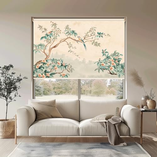 Amazon.com: Custom Chinoiserie Blackout Roller Blinds – Birds & Floral ...