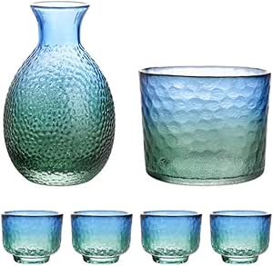 Amazon.com: ZSEDP Creative Frosted Fingerprint Sake Bottle Wine Glass ...