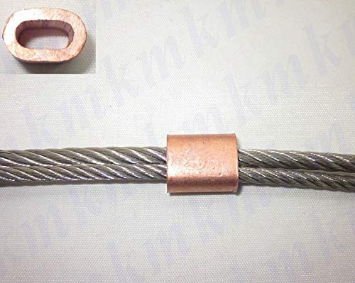 Ochoos 1000PCS Single Hole Oval Type 2.5MM Wire Rope Clip or Pipe ...