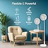 Buy AGARO Grand Foldable Stand Fan with Remote Control, Rechargeable, 4 ...