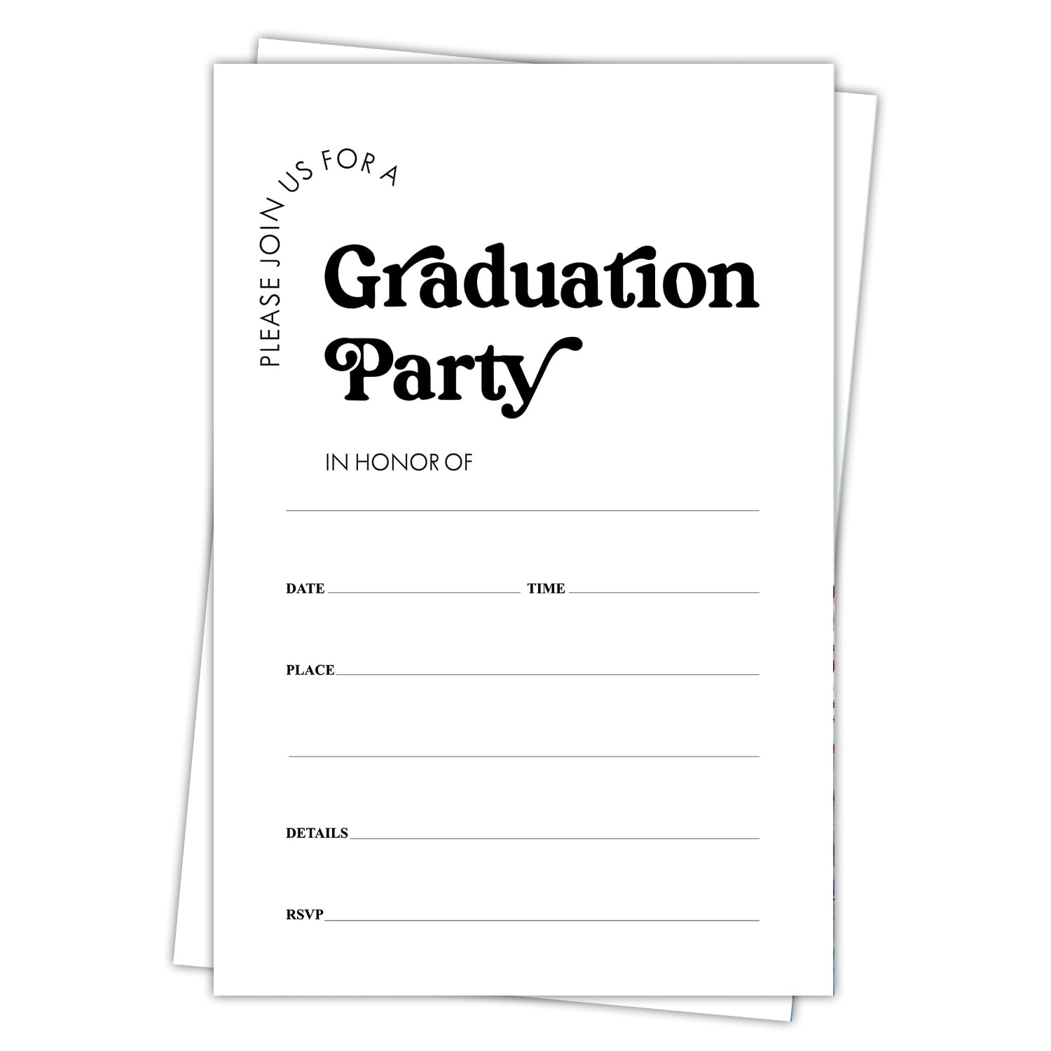 Amazon.com : bxtala Modern Graduation Invitations with Envelopes ...