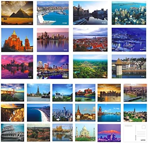 Amazon.com : Fendawn Strive Beautiful World Travel Scenery Post Cards ...