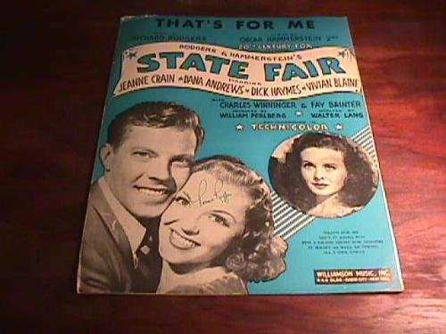 That's for Me (Rodgers & Hamnmerstein's State Fair): Oscar Hammerstein ...